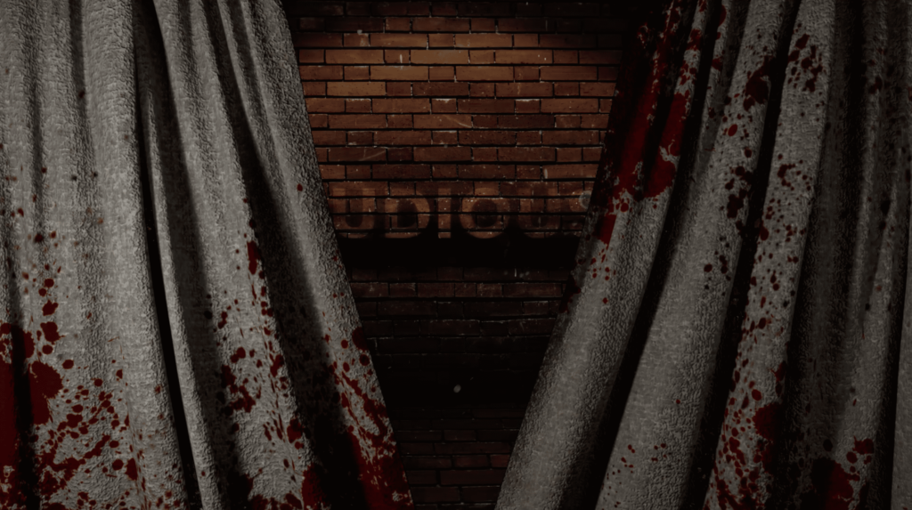 Bloody Horror Curtain Halloween Logo Reveal AE Template - Studious31