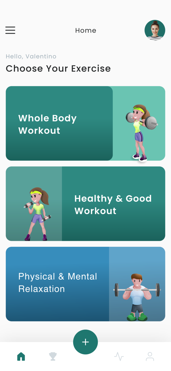 Free Training Fitness App UI Design Adobe XD Template - Studious31