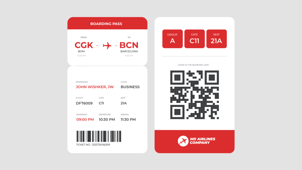 Flight Ticket & Boarding Pass UI Design Figma & Adobe XD - Studious31